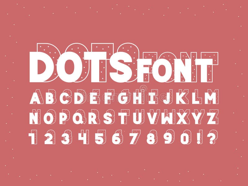 Dots font. Vector alphabet stock vector. Illustration of graphic ...