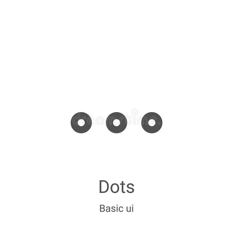 Dots Icon Vector from Basic Ui Collection. Thin Line Dots Outline Icon ...