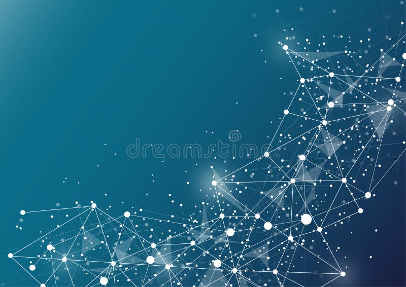 Dots and Lines Connected Together. Abstract Background Stock Vector ...