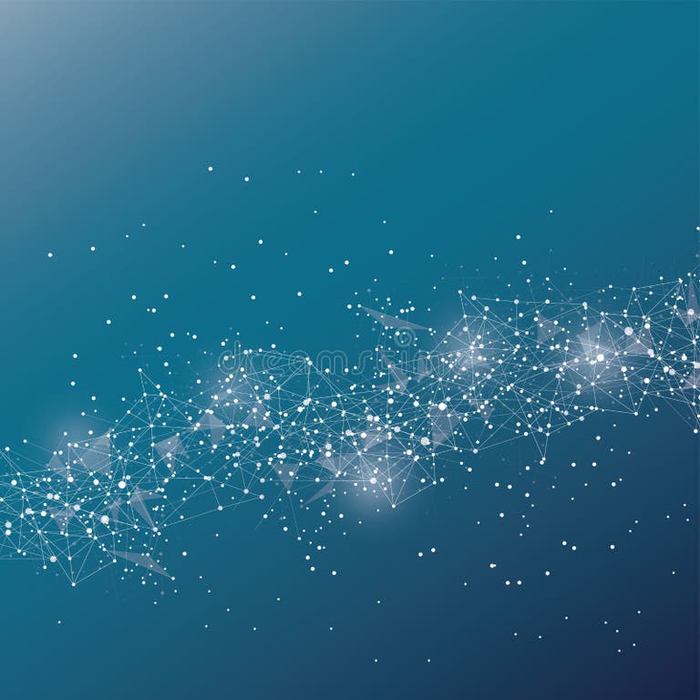 Dots and Lines Connected Together. Abstract Background Stock Vector ...