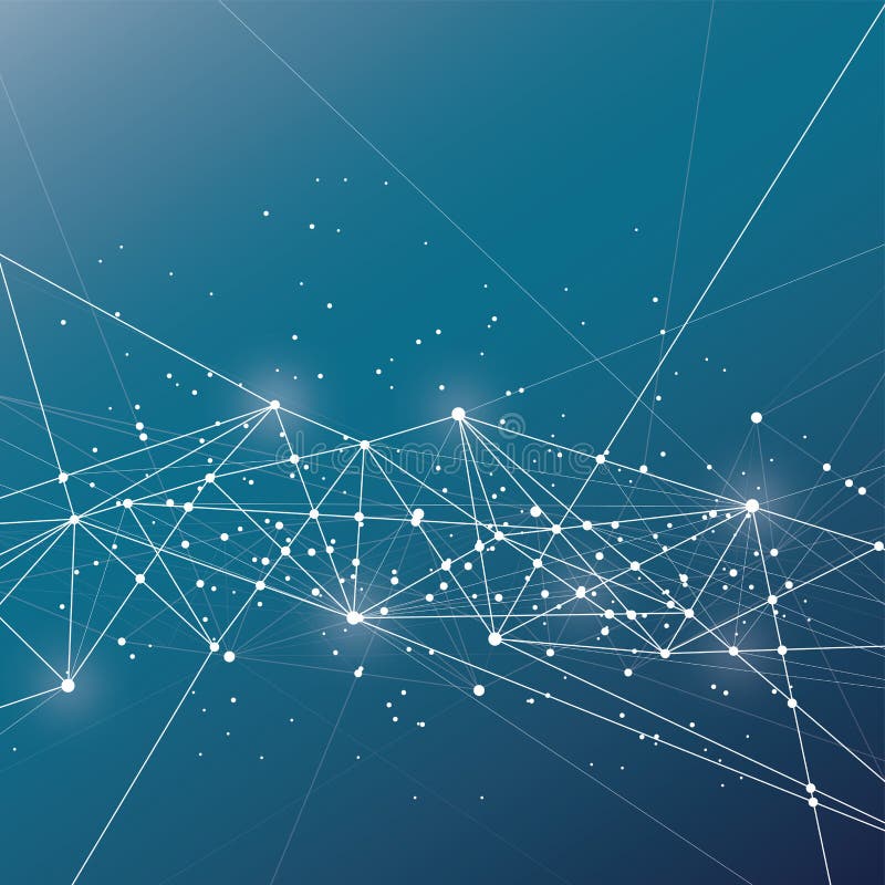 Dots and Lines Connected Together. Abstract Background Stock Vector ...