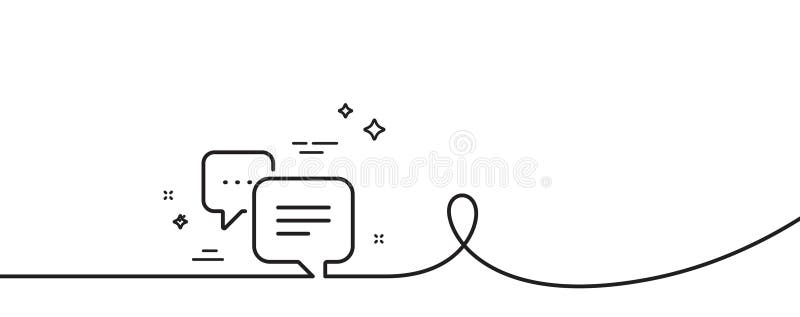 Dots Message Line Icon. Chat Comment Sign. Speech Bubble. Continuous ...