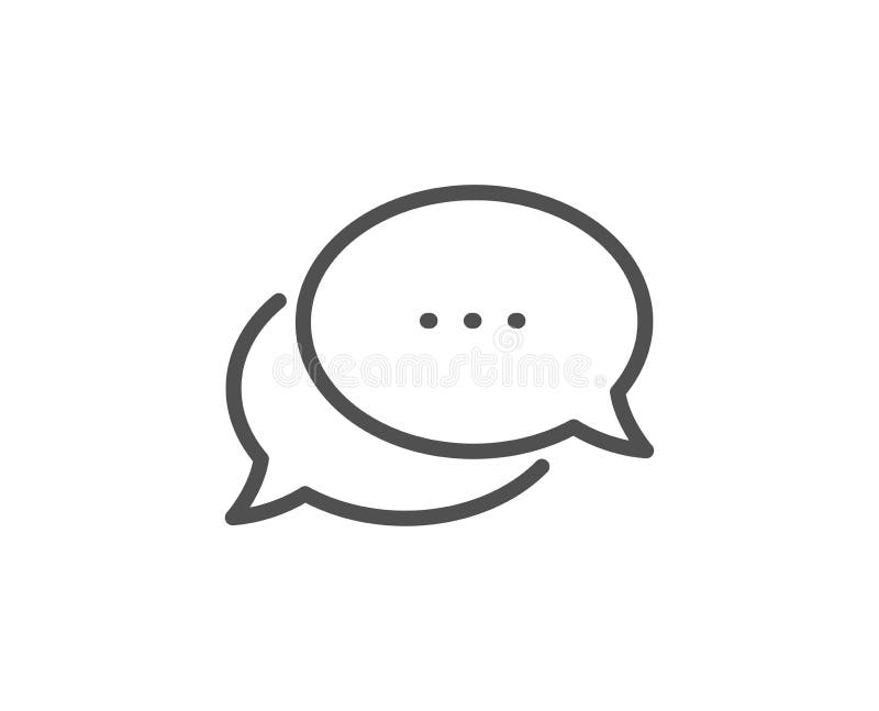 Dots Message Line Icon. Chat Comment Sign. Speech Bubble. Vector Stock ...