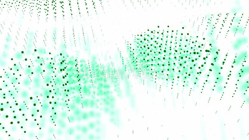 Dots Moving in Waves in Space with Spots. Design. Points Moving in ...