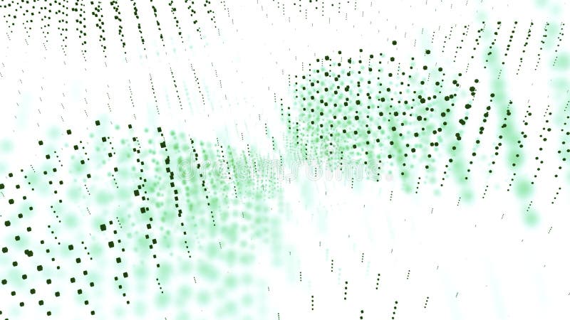 Dots Moving in Waves in Space with Spots. Design. Points Moving in ...