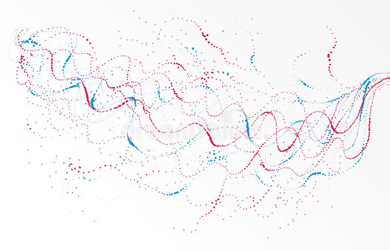 Dots Particles Flowing Array Vector Abstract Background. Stock Vector ...