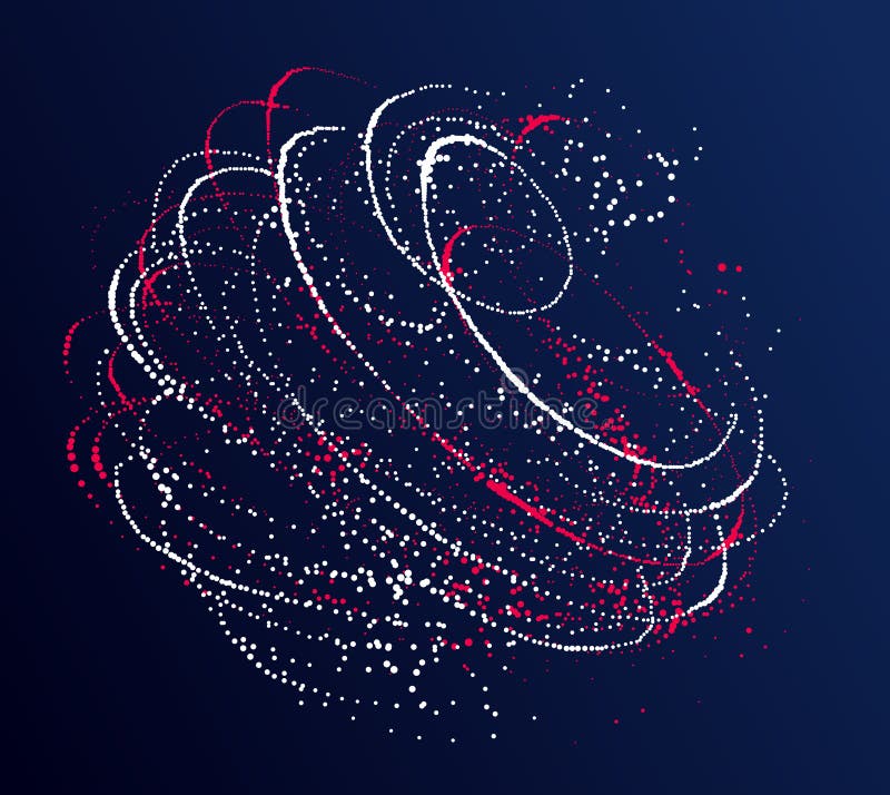 Dots Particles Flowing Vortex Vector Abstract Background, Biology ...