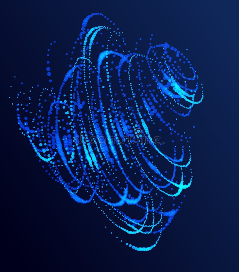 Dots Particles Flowing Vortex Vector Abstract Background, Biology ...