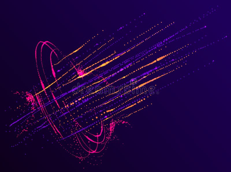 Dots Particles Flowing Vortex Vector Abstract Background, Biology ...