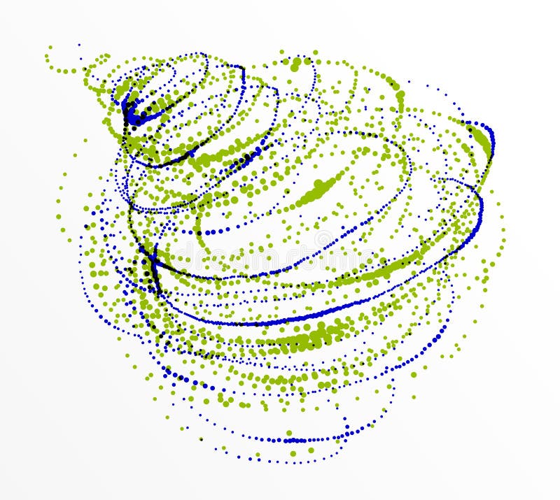 Dots Particles Flowing Vortex Vector Abstract Background, Biology ...