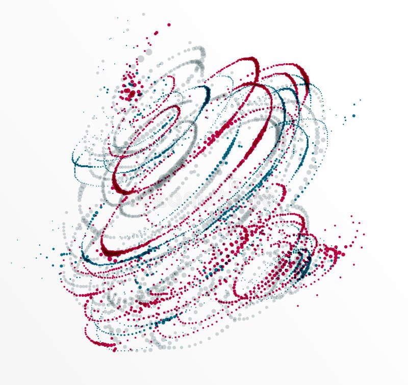 Dots Particles Flowing Vortex Vector Abstract Background, Biology ...