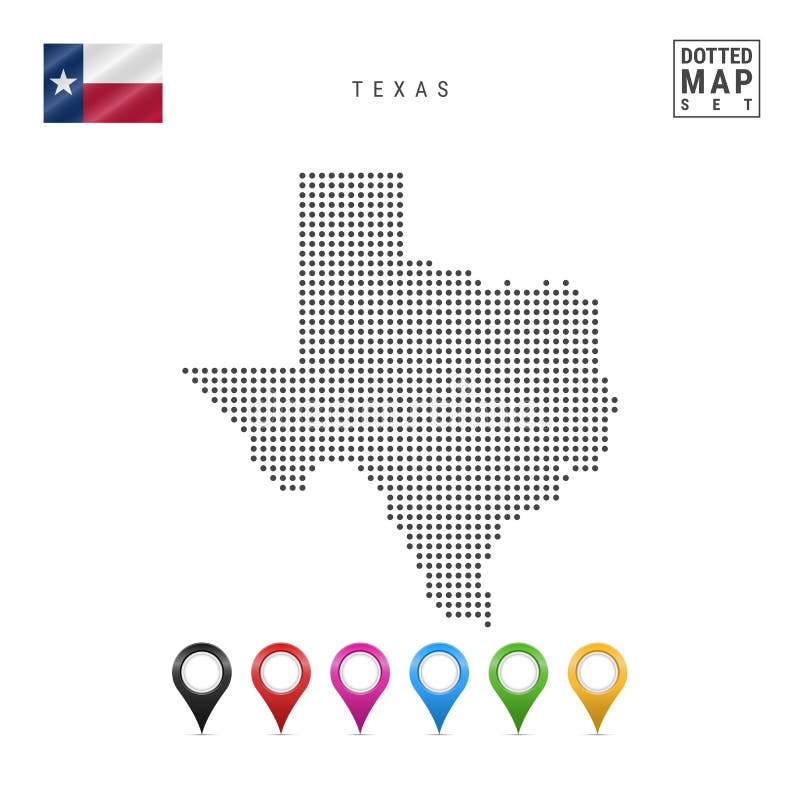 Texas Map Dots Stock Illustrations – 407 Texas Map Dots Stock ...