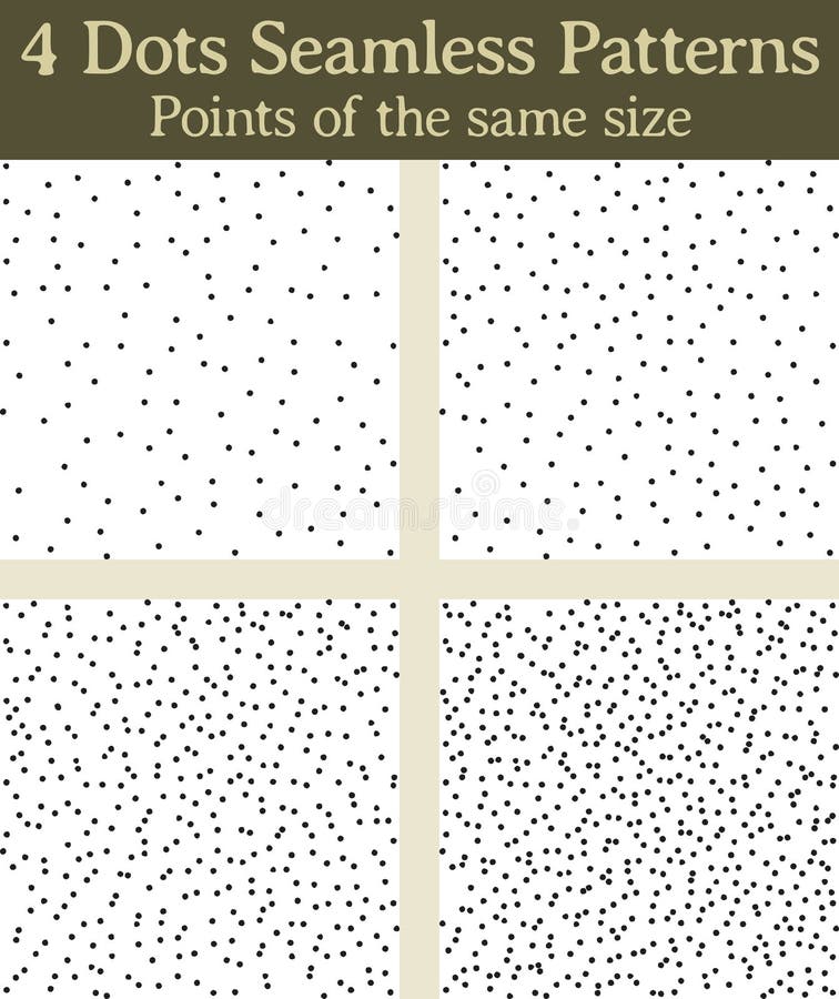 4 Dots Patterns, Points of the Same Size Stock Vector - Illustration of ...