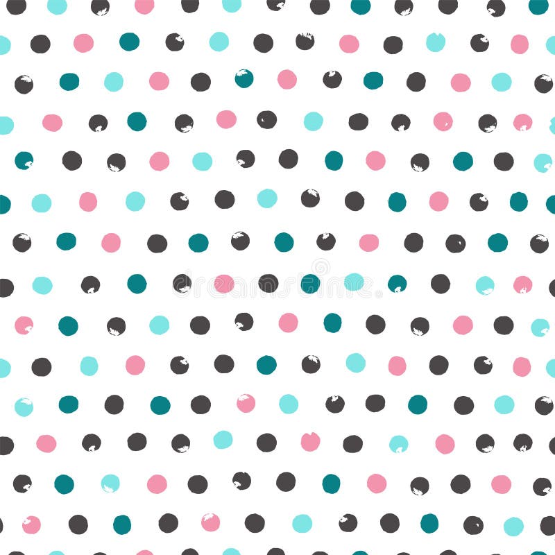 Dots Seamless Pattern. Colorful Polka Dot. Hand Drawn Vector Stock ... Dots Seamless Pattern. Colorful Polka Dot. Hand Drawn Vector Stock ...