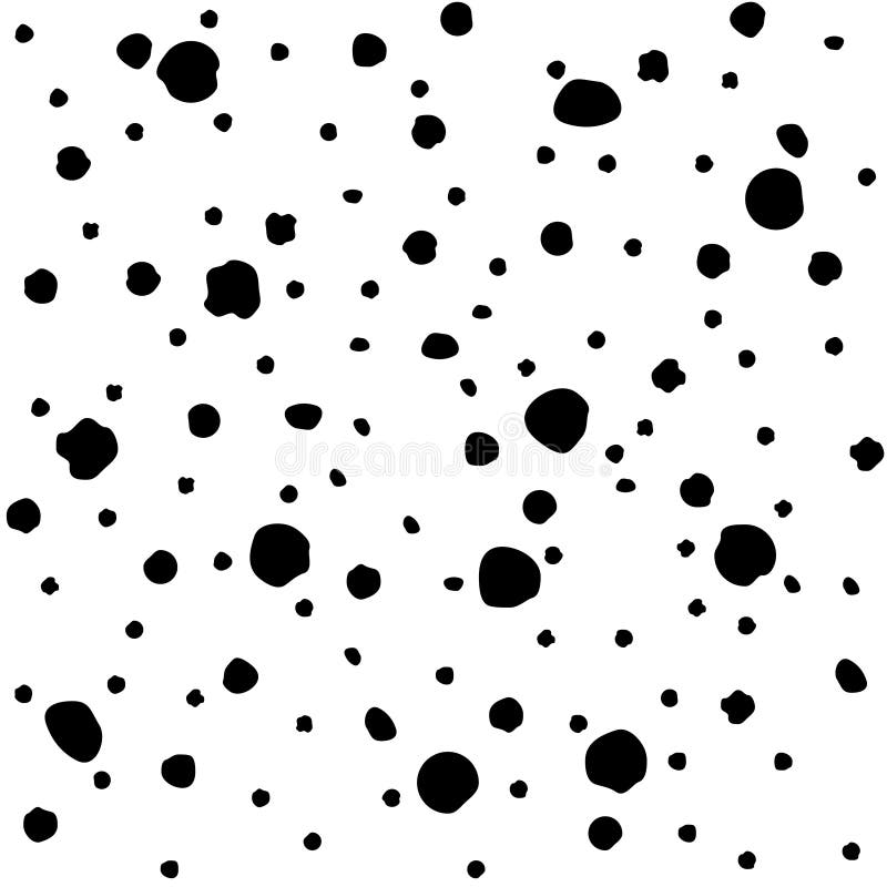 Dots Seamless Pattern, Hand Drawn Texture. Vector Abstract Design ...