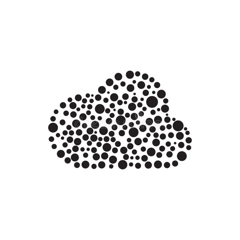 Dots shape cloud stock vector. Illustration of icon - 189466920