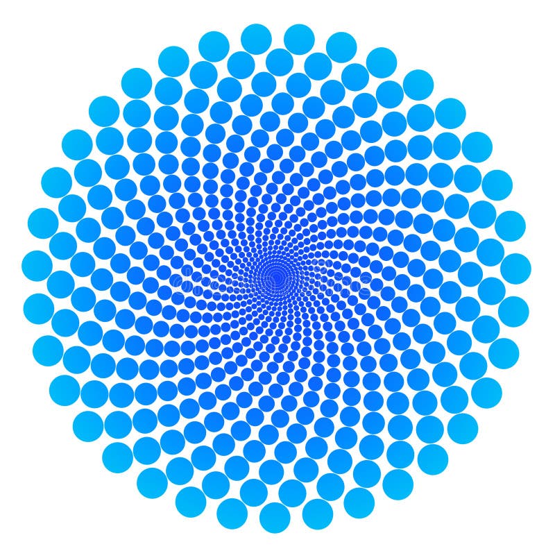 Golden Ratio Fibonacci Sequence Dot Pattern Stock Illustration ...