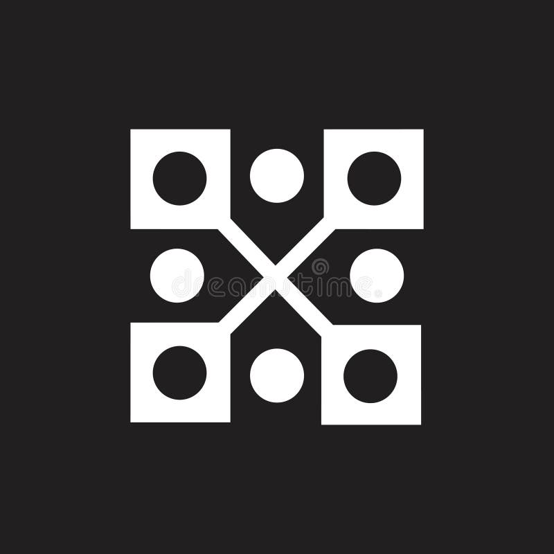 Dots Square Simple Geometric Arrow Logo Stock Vector - Illustration of ...