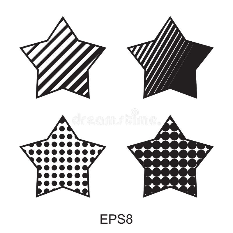 Dots star icon set stock vector. Illustration of generated - 75908171