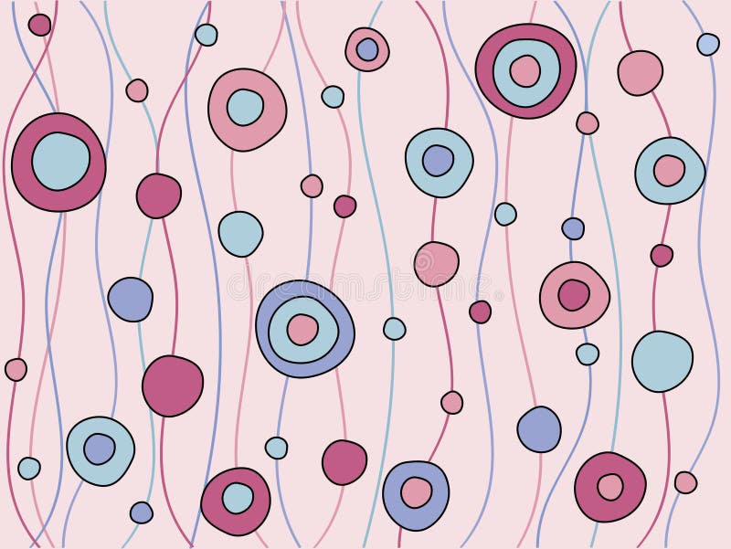 Dots on a string design stock vector. Illustration of pink - 6669430