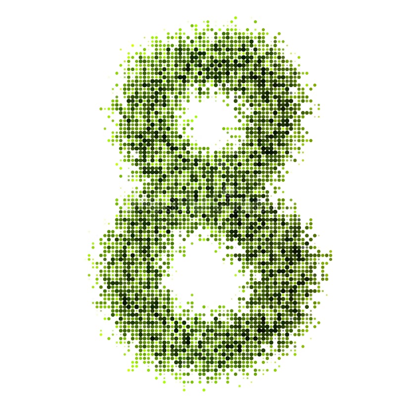 Dots Style Numbers. Vector Illustration Stock Vector - Illustration of ...