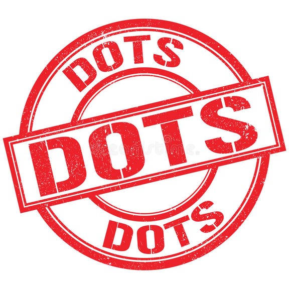 DOTS Text Written on Red Stamp Sign Stock Illustration - Illustration ...