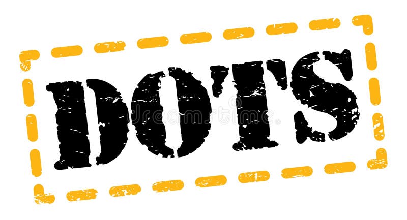 DOTS Text Written on Yellow-black Stamp Sign Stock Illustration ...