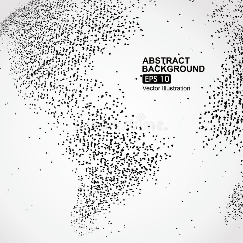 Dots Three-dimensional Map of the World, Abstract Graphics. Stock ...