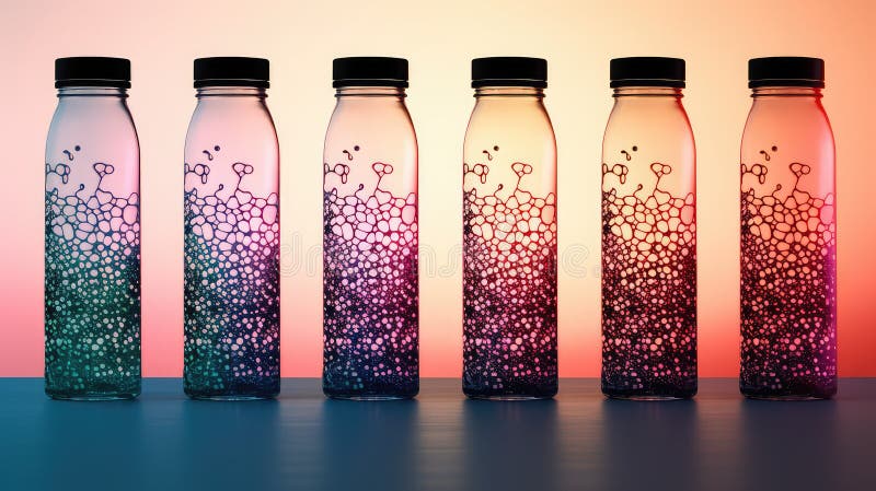 Dots water bottle outline stock illustration. Illustration of shape ...