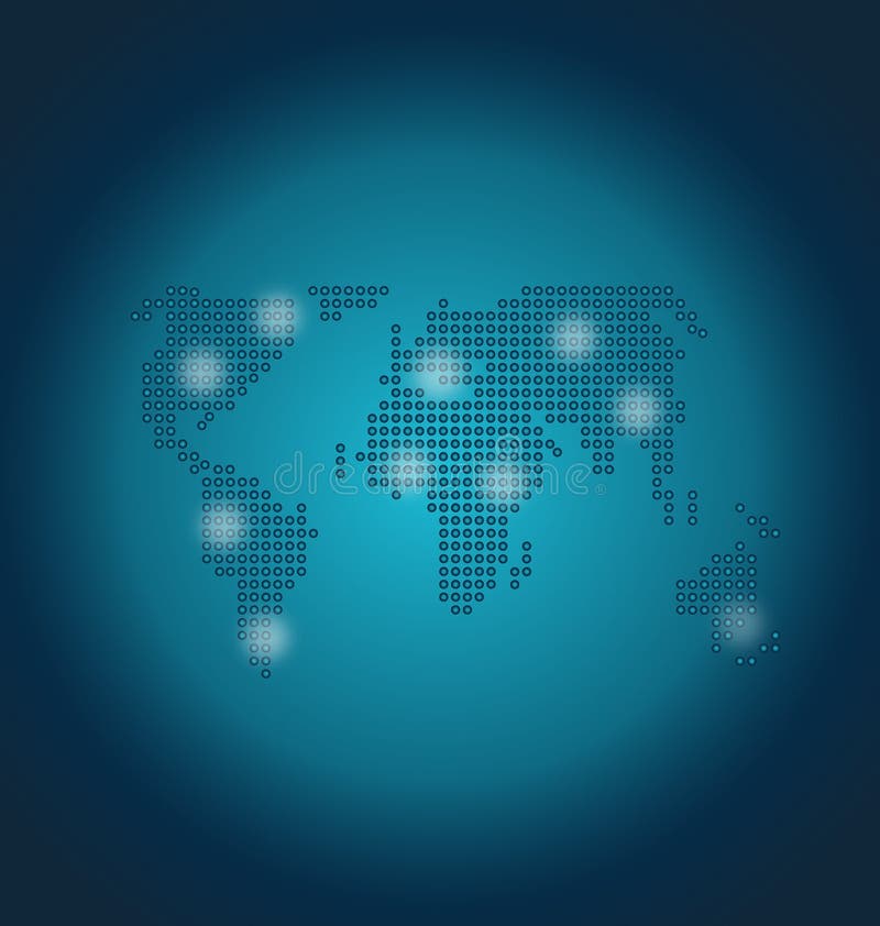 Dots World Map Globe Vector Background Stock Vector - Illustration of ...
