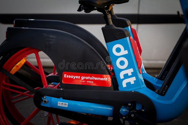 Picture of a Electric Scooter on the Pavements of a Street in Bordeaux ...