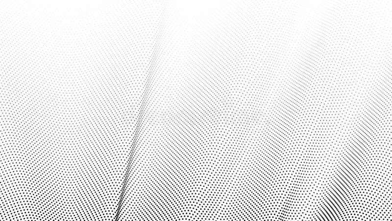 Dotted Abstract Pattern. Black Dots on White Background. Halftone Wavy ...