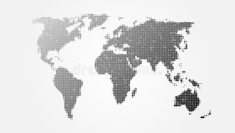 Dotted Abstract World Map with Shadow Template Stock Vector ... Dotted Abstract World Map with Shadow Template Stock Vector ...