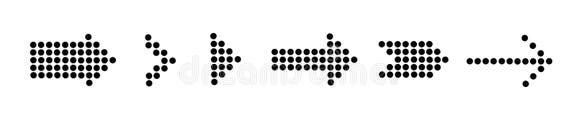 Dotted Arrow Icon Collection. Modern Dot Abstract Vector Elements ...