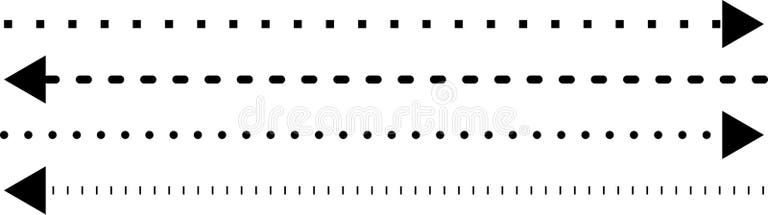 Dotted Arrow Line. Dotted Arrows Stock Vector - Illustration of left ...