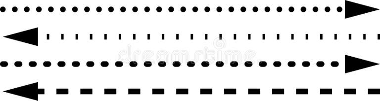 Dotted Arrow Line. Dotted Arrows Stock Vector - Illustration of flat ...