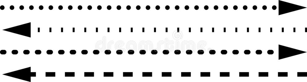 Dotted Arrow Line. Dotted Arrows Stock Vector - Illustration of flat ...