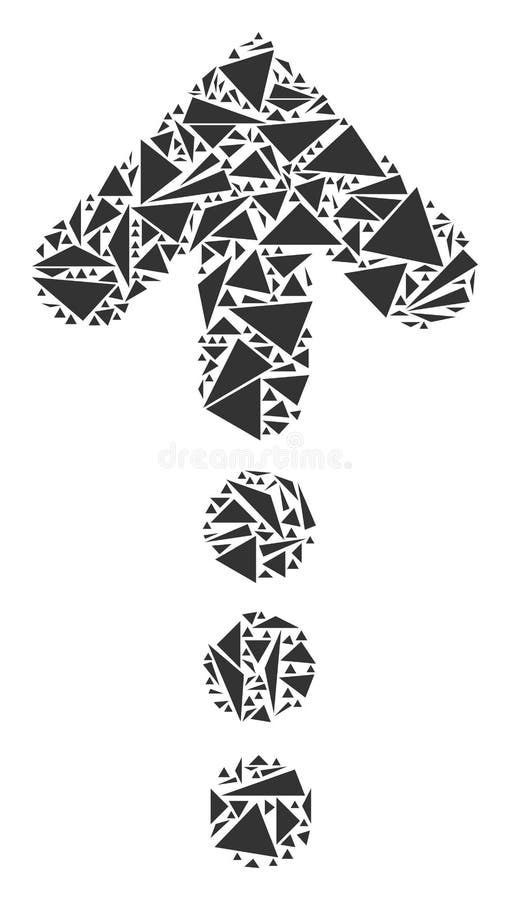 Dotted Arrow Mosaic of Triangles Stock Vector - Illustration of motion ...