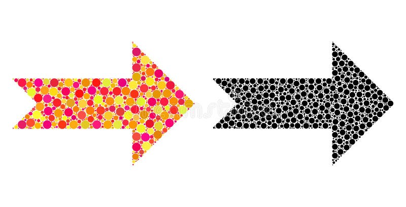 Dotted Arrow Right Mosaic Icons Stock Vector - Illustration of ...