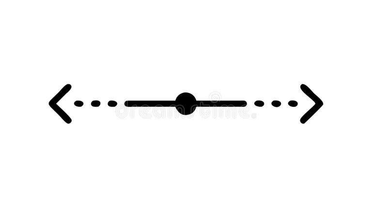 Dotted Arrow Slider Icon, Progress Bar Range Indicator, Vector Design ...