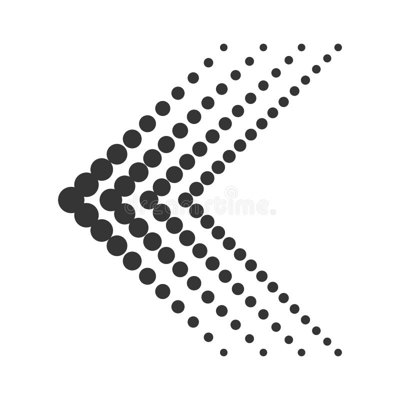 Dotted Arrow Left Composition of Rounded Dots and Bonus Icons Stock ...