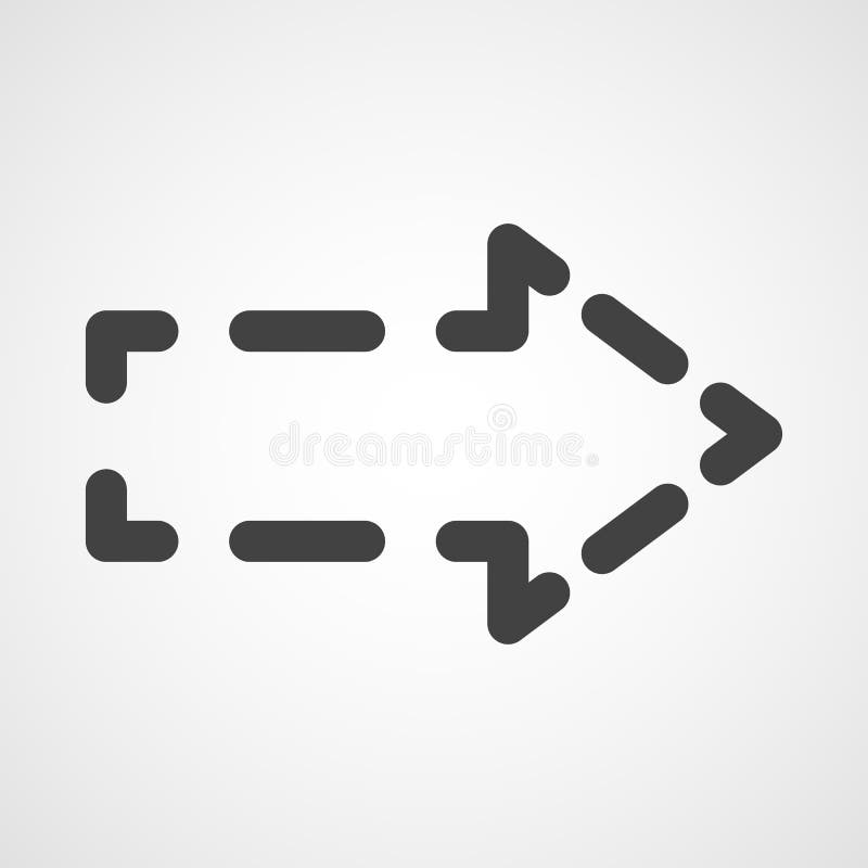 Dotted Arrow. Vector Illustration Stock Illustration - Illustration of ...