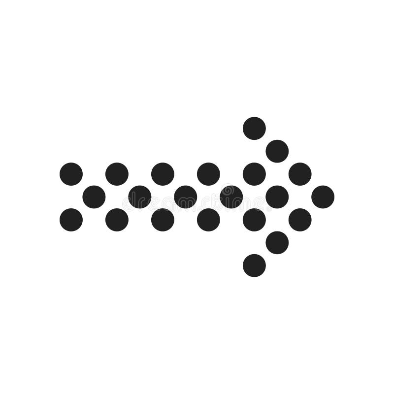 Dotted Arrow. Vector Illustration Stock Illustration - Illustration of ...