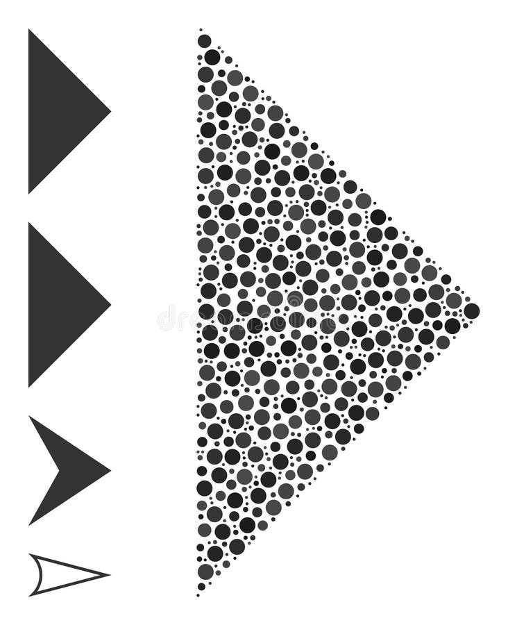 Dotted Arrowhead Right Collage of Circles and Other Icons Stock Vector ...