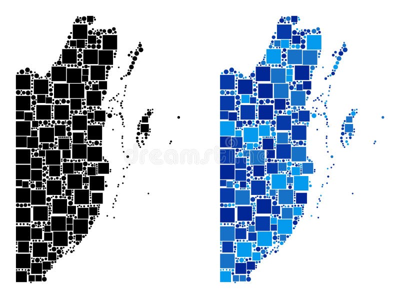Dotted Belize Map with Blue Variant Stock Vector - Illustration of ...