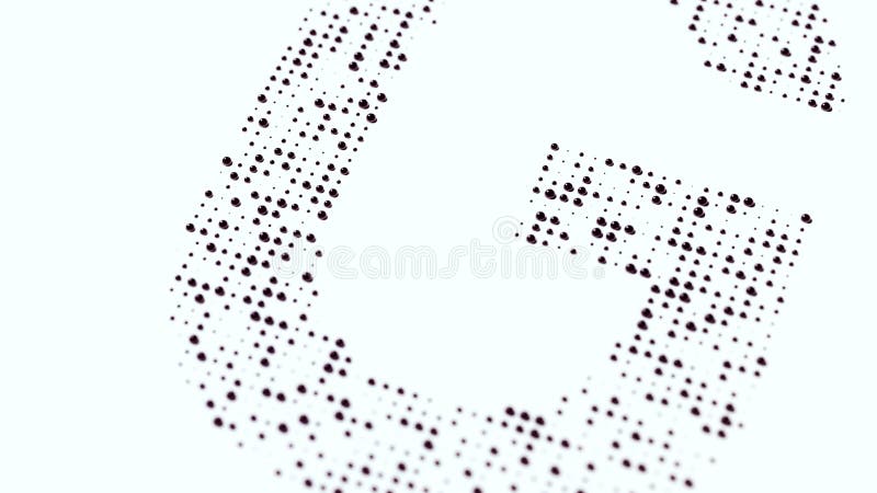 Dotted Black 3d Halftone Typography Pattern Geometric Typeface Dots G ...