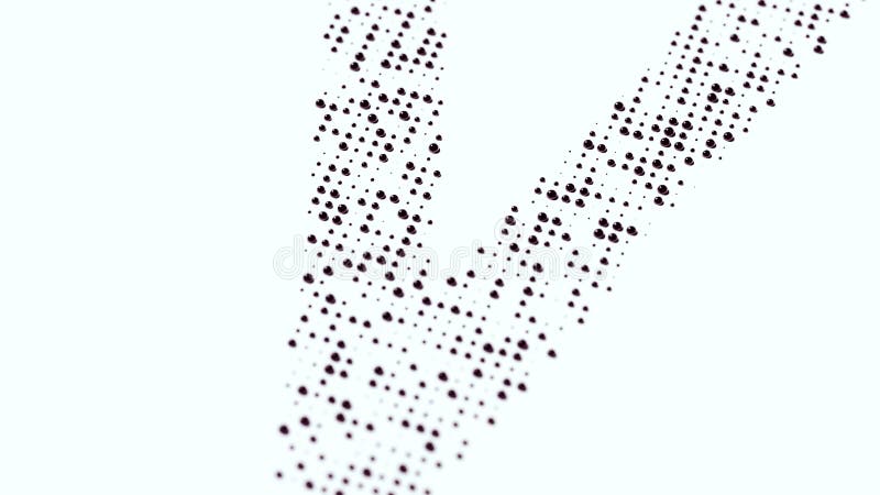 Dotted Black 3d Halftone Typography Pattern Geometric Typeface Dots V ...
