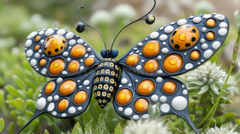 Dotted Butterfly stock illustration. Illustration of pattern - 338829552