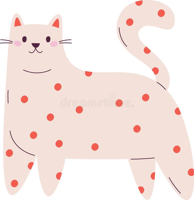 Dotted Cat Pet stock vector. Illustration of meow, cute - 287566812
