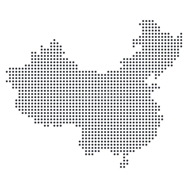 Dotted China Map Isolated Element Stock Vector - Illustration of border ...